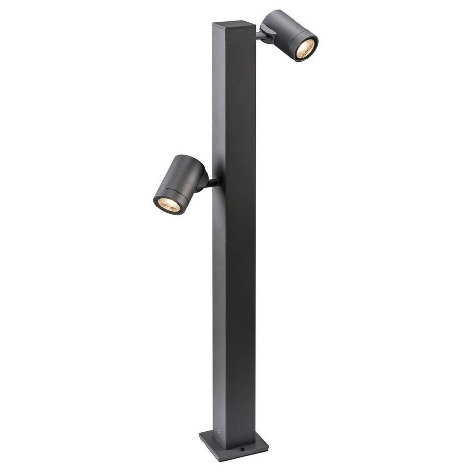 Slv Sockelleuchte Led Wegeleuchte Helia Double Pole In Anthrazit 2x8w