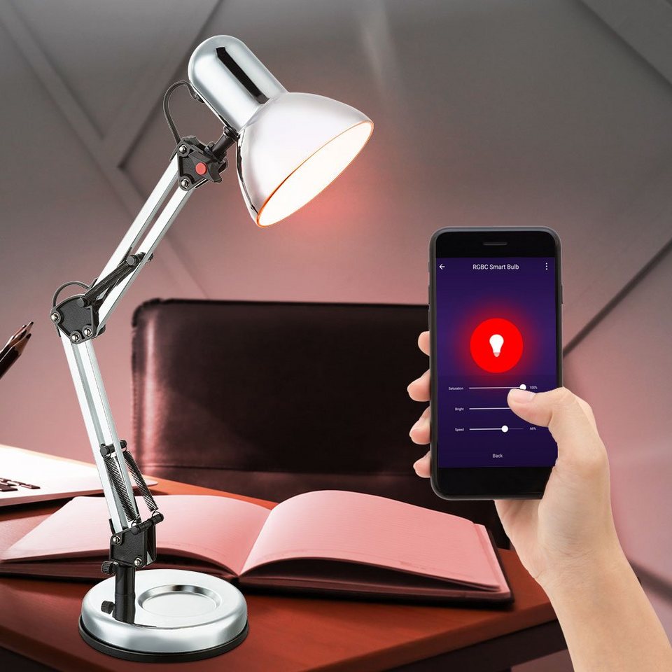 Etc Shop Smarte Led Leuchte Smart Schreib Tisch Leuchte Dimmbar Chrom