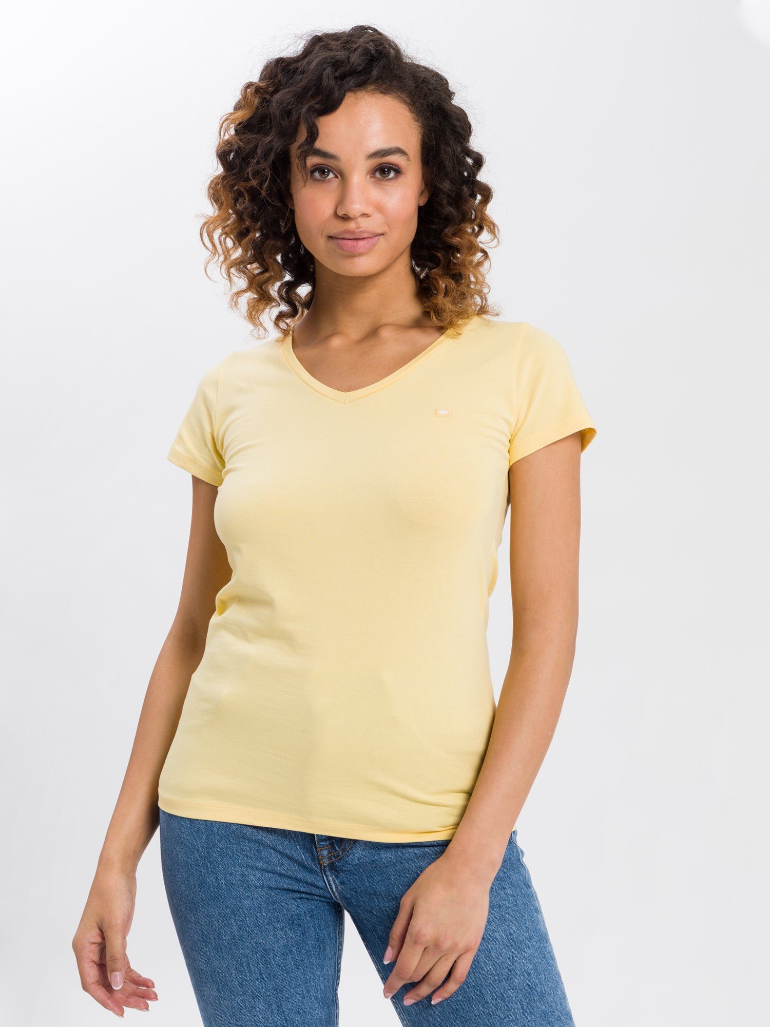 CROSS JEANS® T-Shirt 55152, Elastischer Baumwoll-Jersey