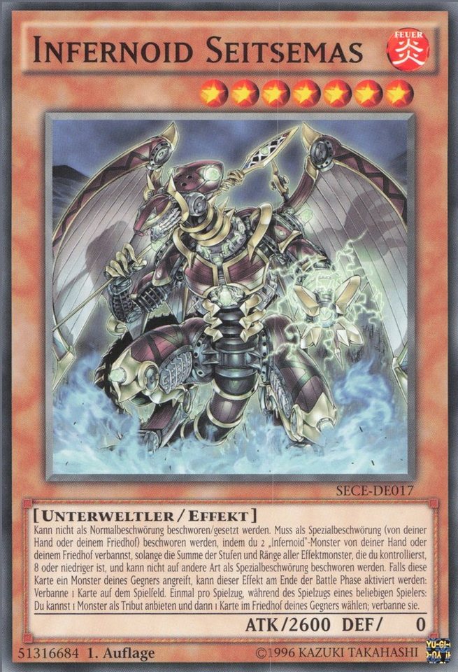 Recollectibles Sammelkarte Yugioh Karte Infernoid Seitsemas Deutsch Yu