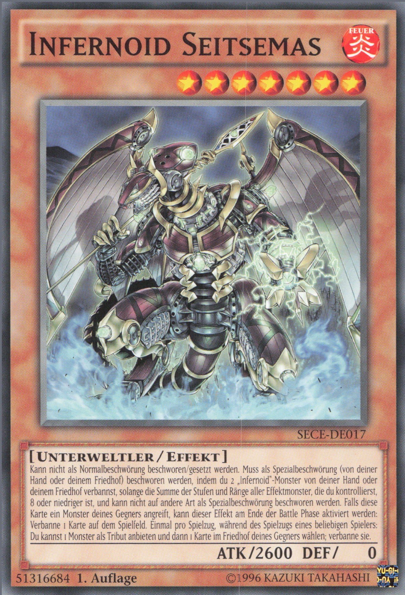ReCollectibles Sammelkarte YuGiOh Karte Infernoid Seitsemas, Yu-Gi-Oh! Karte SECE-EN017 Common