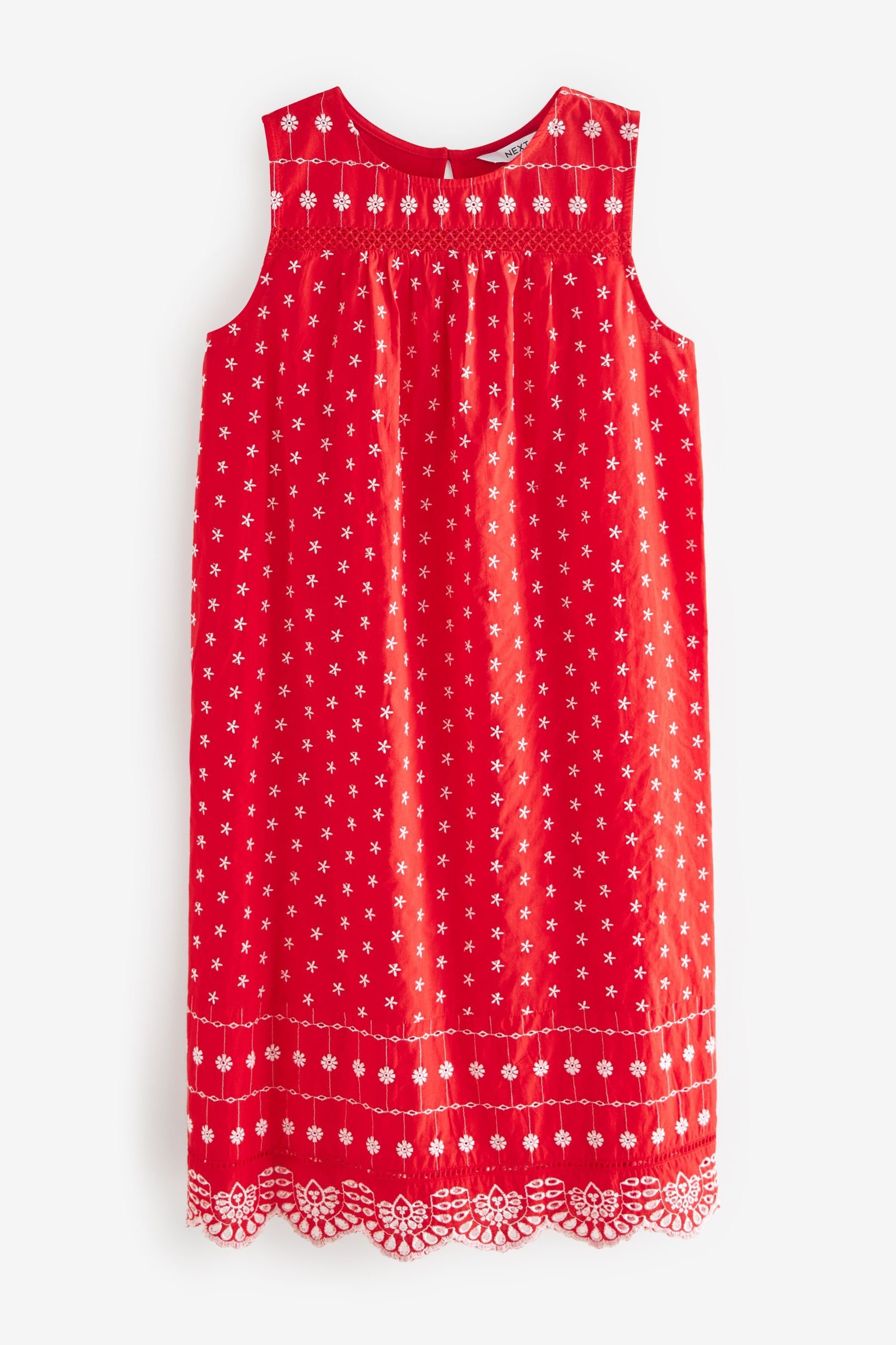 Next Minikleid Ärmelloses Minikleid Mit Lochstickerei 1 Tlg
