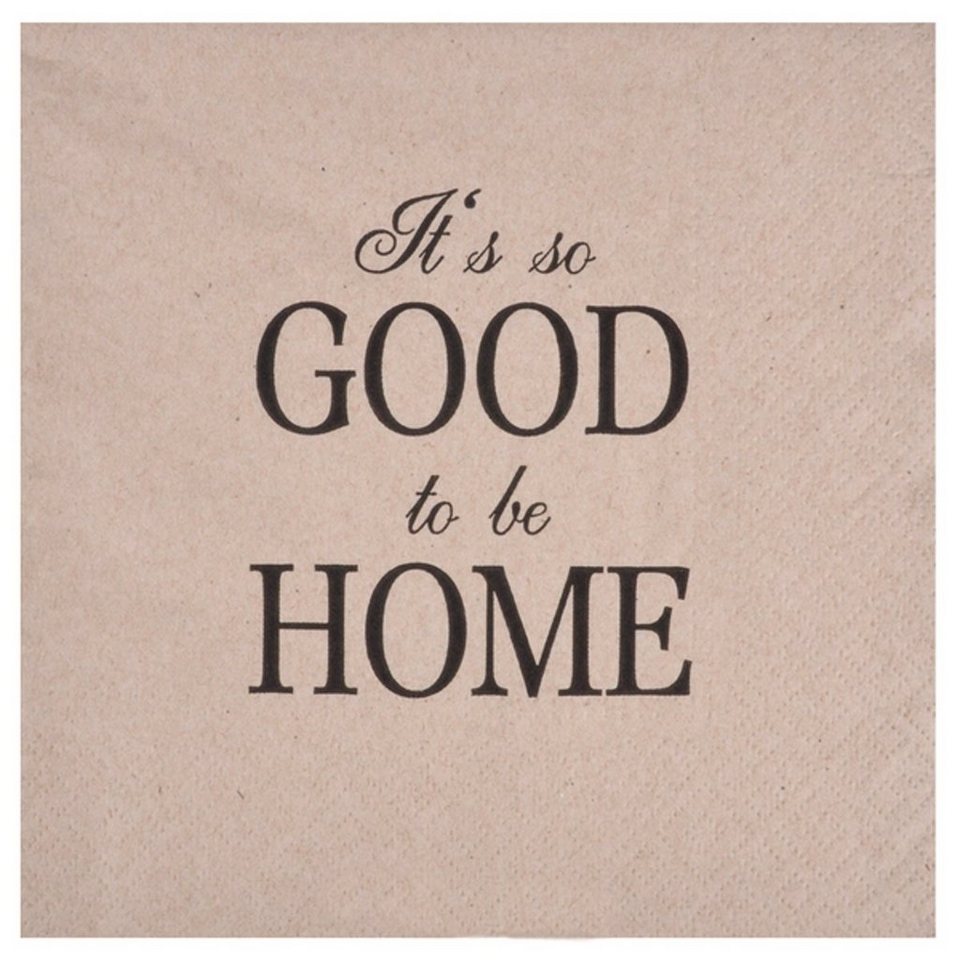 Macosa Home Papierserviette Servietten Mit Spruch Beige 33x33 Cm 40