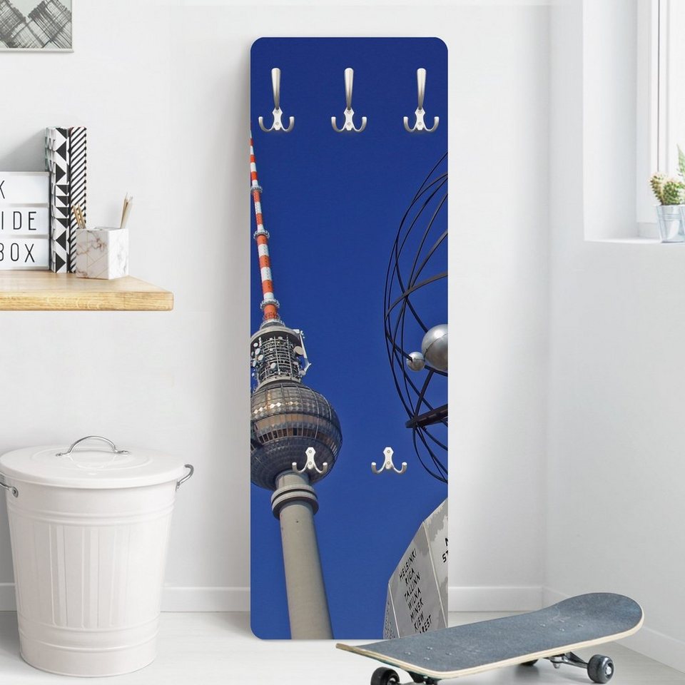 Bilderdepot24 Garderobenpaneel Blau Städte Skyline Weltall Himmel