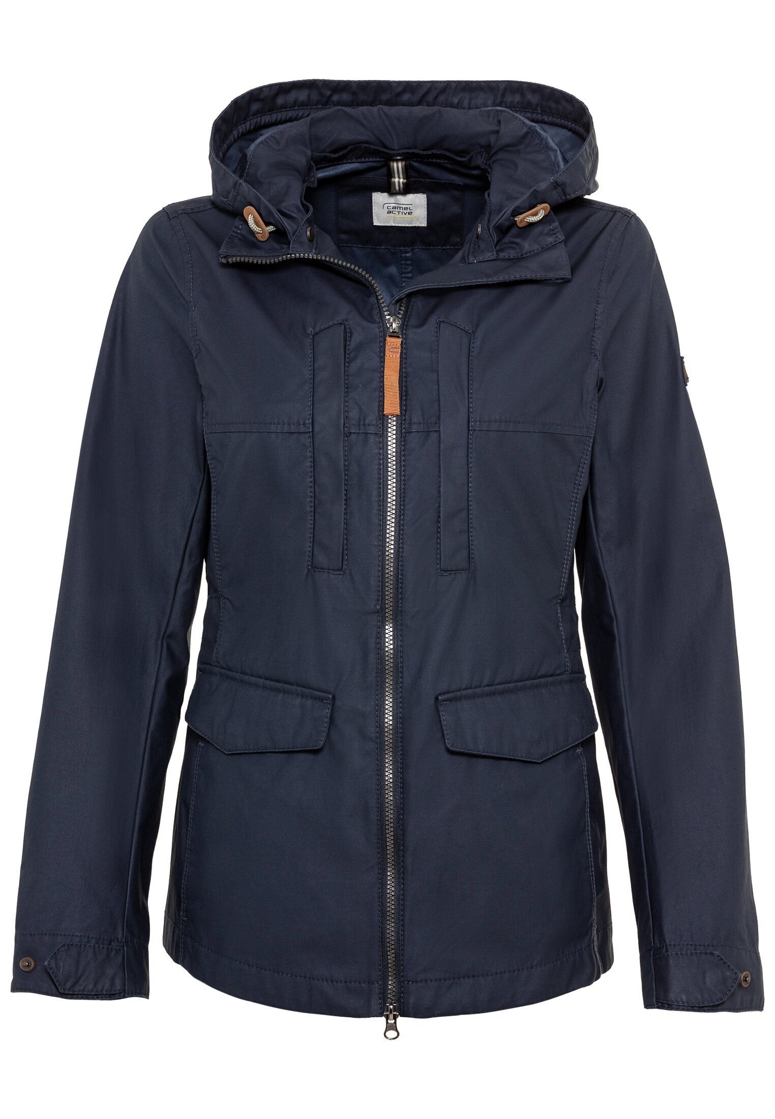 camel active Fieldjacket Camel Active Damen Fieldjacket mit abnehmbarer Kap