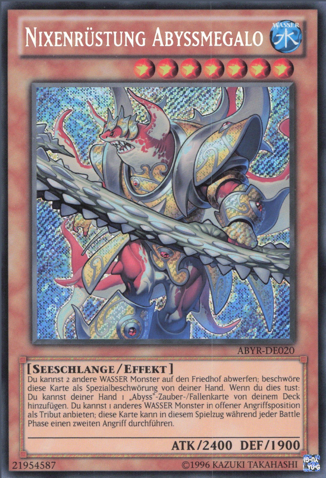 ReCollectibles Sammelkarte YuGiOh Karte Nixenrüstung Abyssmegalo deutsch, Yu-Gi-Oh! Karte ABYR ...