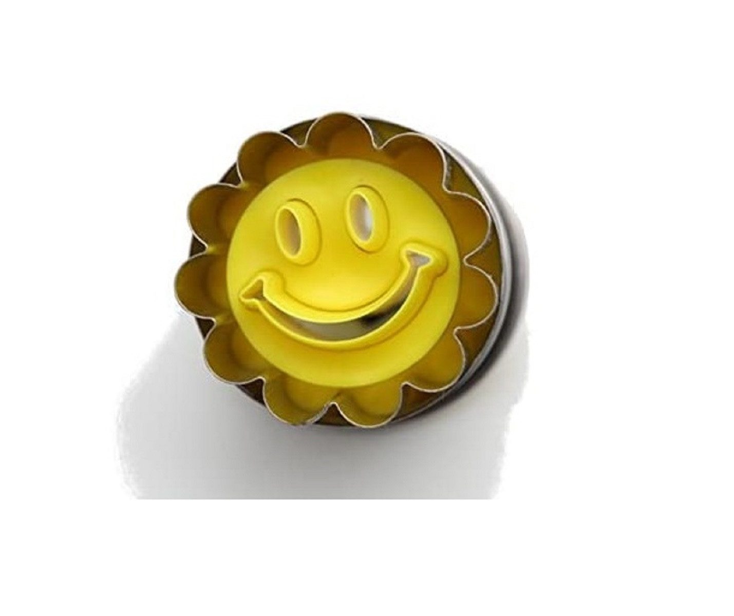 Neustanlo Ausstechform Mini Linzer Ausstechform mit Auswerfer 3,6 cm Ø Lachender Smiley