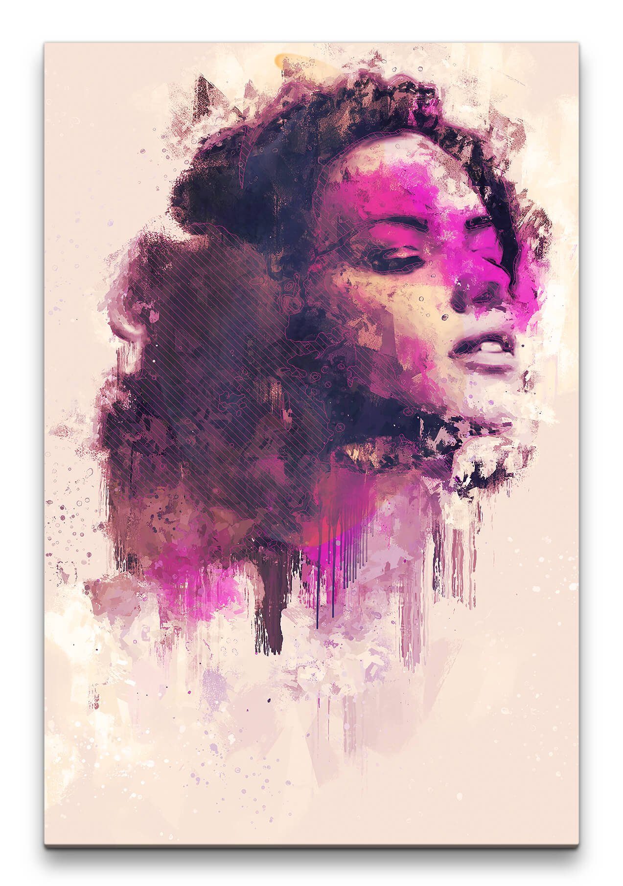 Sinus Art Leinwandbild Adriana Lima Porträt Abstrakt Kunst Schön