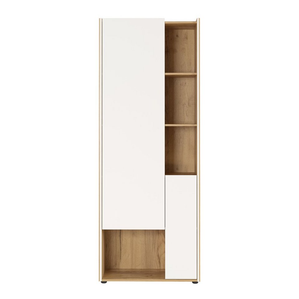 Lomadox Aktenschrank Indio 01 In Navarra Eiche Nb Mit Front In Weiß B
