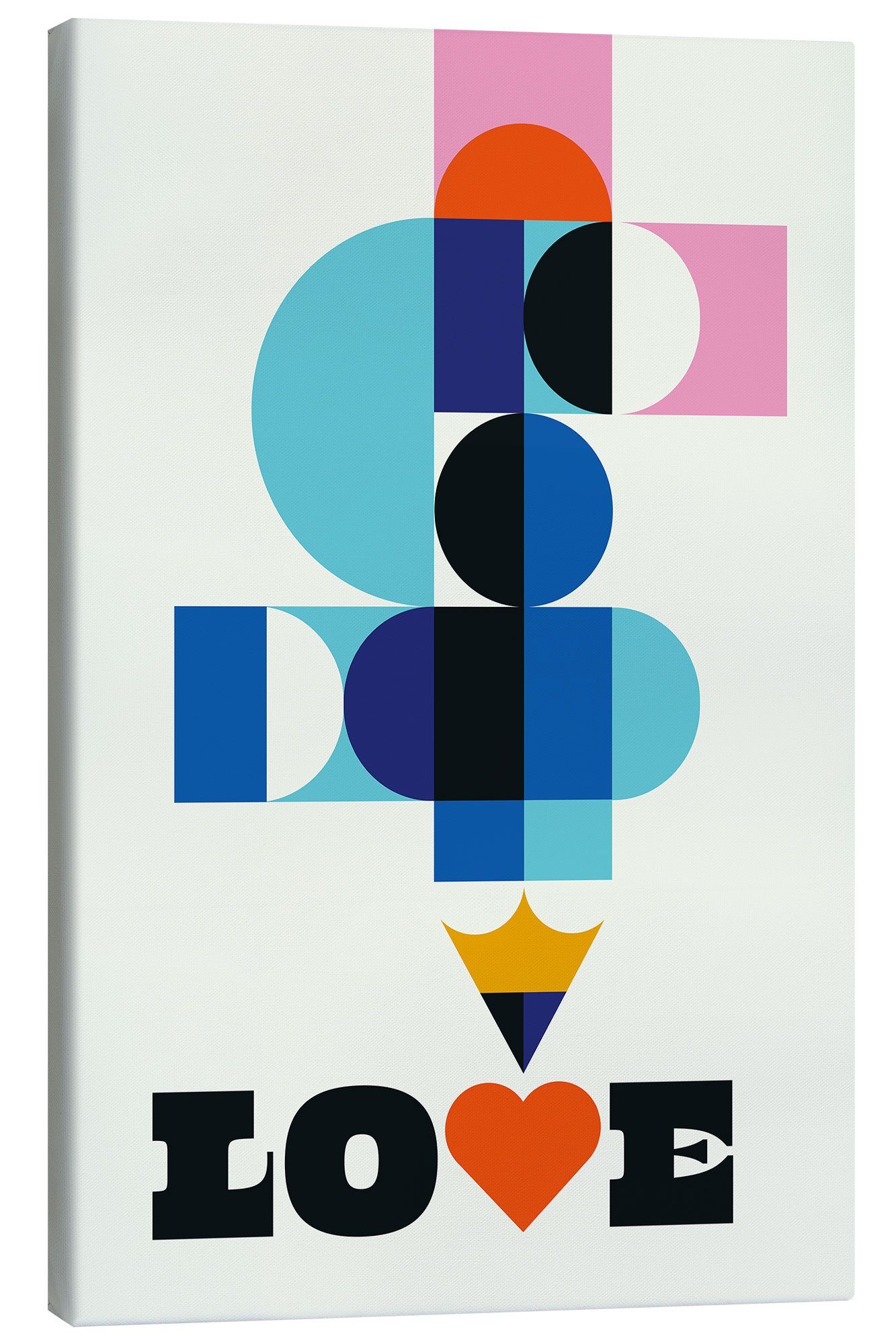 Posterlounge Leinwandbild Bo Lundberg Love Wohnzimmer Mid Century