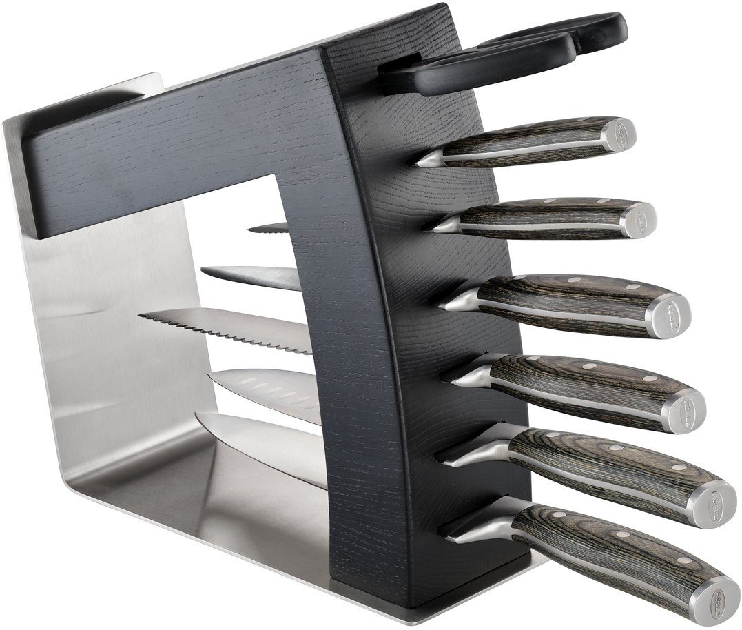 RÖSLE Messerblock MoveX (1tlg), aus Edelstahl und Eschenholz, zwei ...