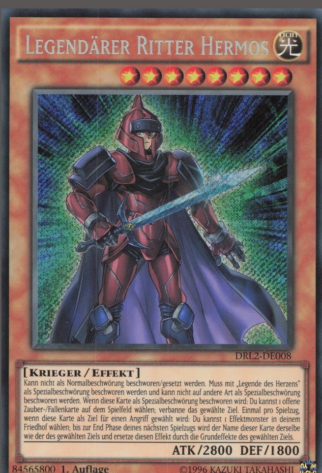 Recollectibles Sammelkarte Yugioh Karte Legendärer Ritter Hermos