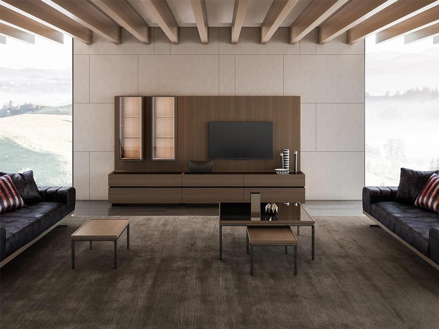 Jvmoebel Wohnwand Holzmöbel Wohnwand Tv Ständer Komplett Modern