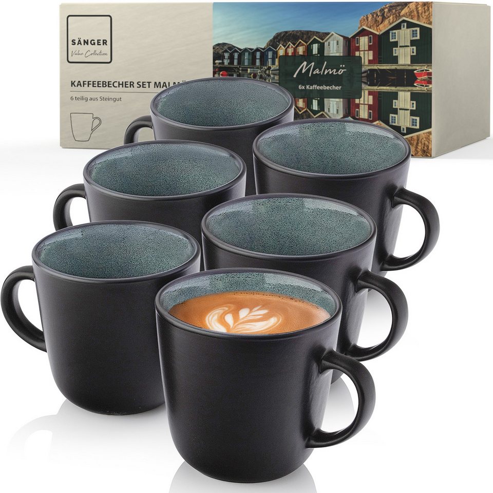 SÄnger Becher Malmö Steingut 6 Tlg Kaffeebecher 350 Ml Handmade