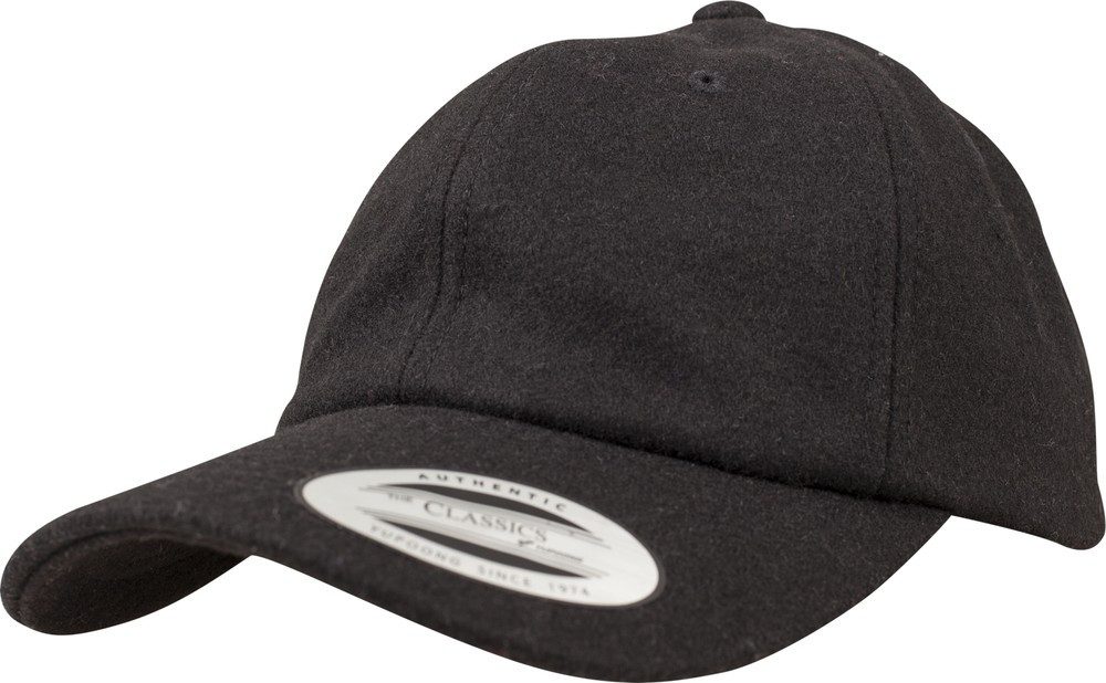 Flexfit Snapback Cap Low Profile Melton Wool Dad Cap