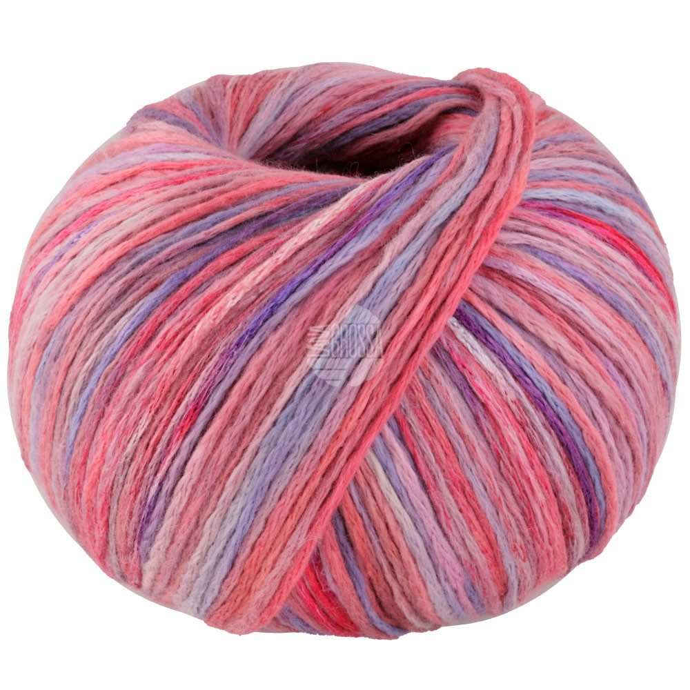 LANA GROSSA Cotonella Multi 0102 hellrot lila mint violett bunt ...
