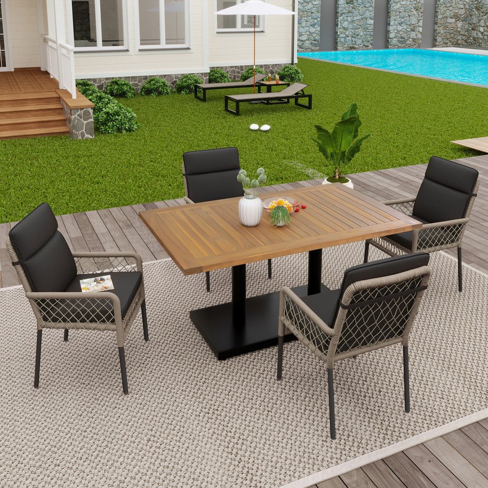 Modfu Gartenlounge Set Gartenmöbel Set Eckgarnitur Balkonset Garten
