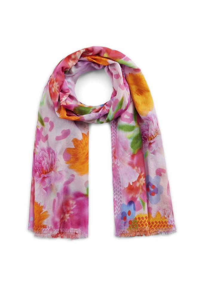 Codello Modeschal Codello Damen Schal Mit Flower Print In Pink Fein