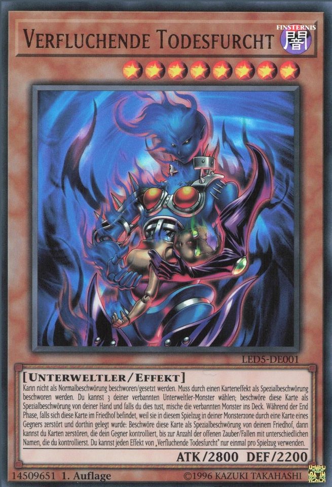 Recollectibles Sammelkarte Yugioh Karte Verfluchende Todesfurcht