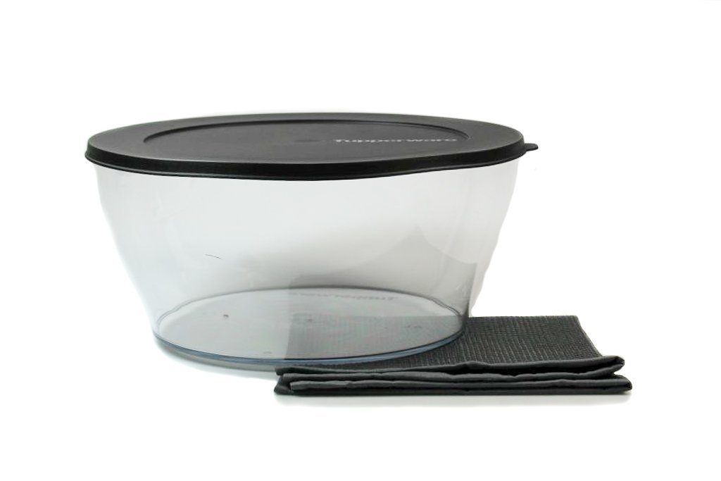 TUPPERWARE Back-Set Clear Collection 6,0 L schwarz + GLASTUCH