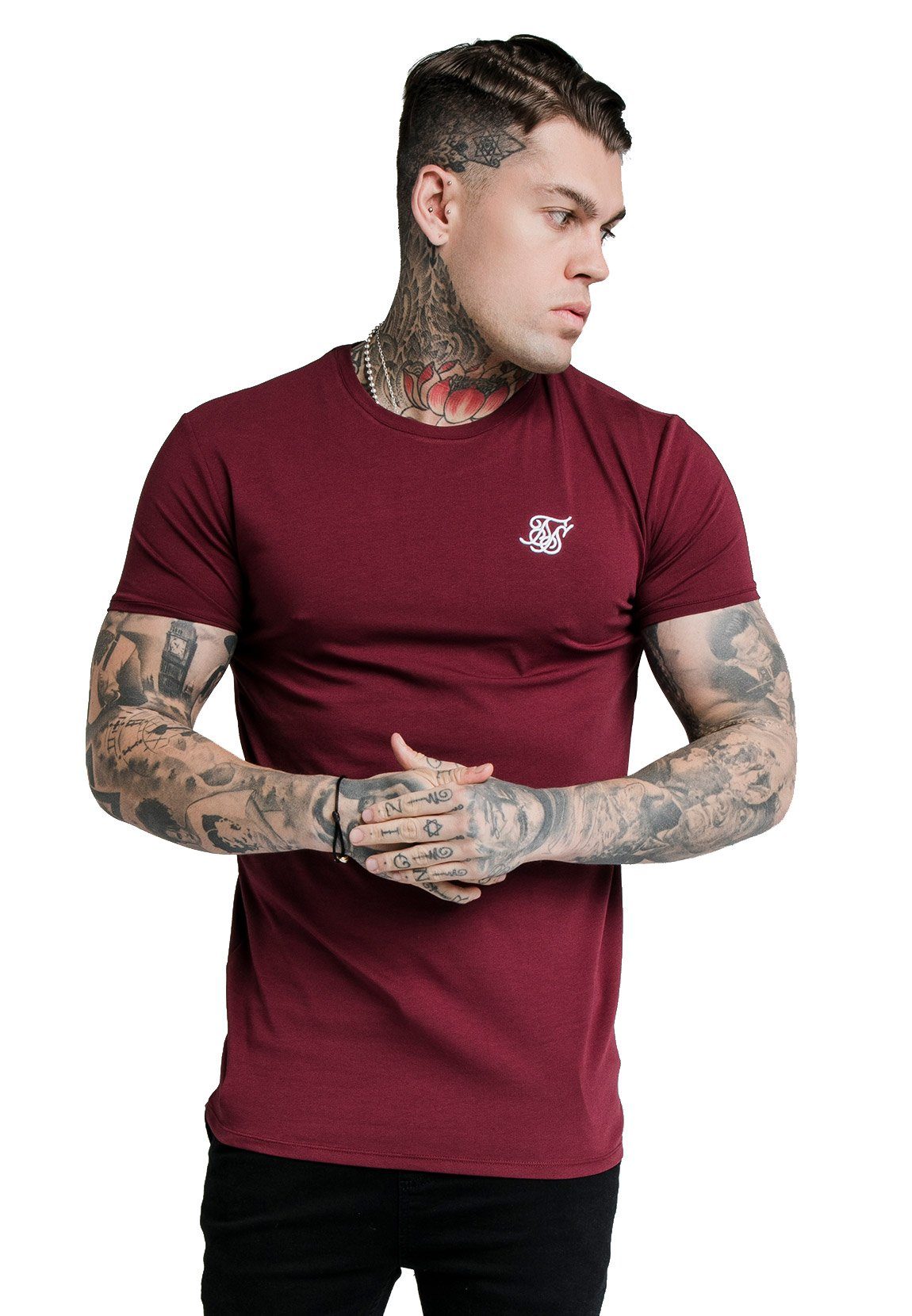 Siksilk T-Shirt »SikSilk T-Shirt Herren STRAIGHT HEM GYM TEE SS-18059 ...