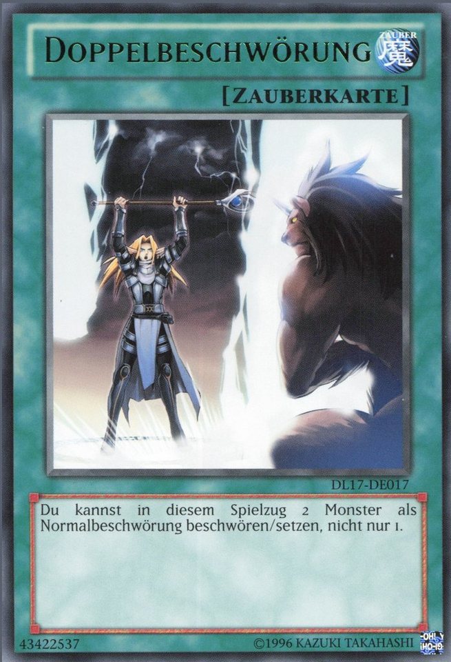 Recollectibles Sammelkarte Yugioh Karte Doppelbeschwörung V 2 Deutsch
