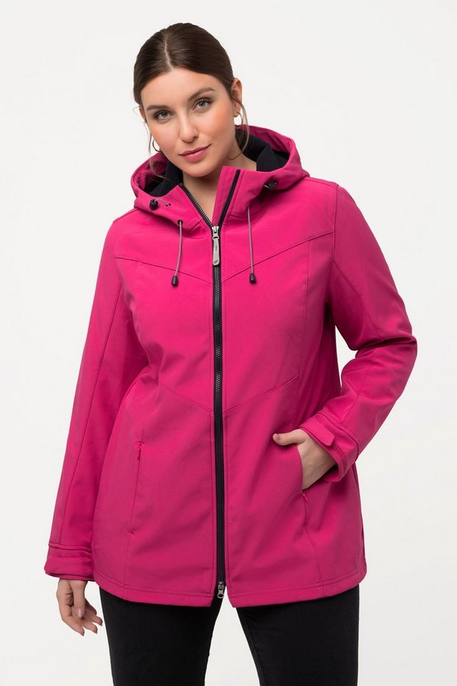 Ulla Popken Softshelljacke Hyprar Softshelljacke Fleecefutter 2 Wege Zipper