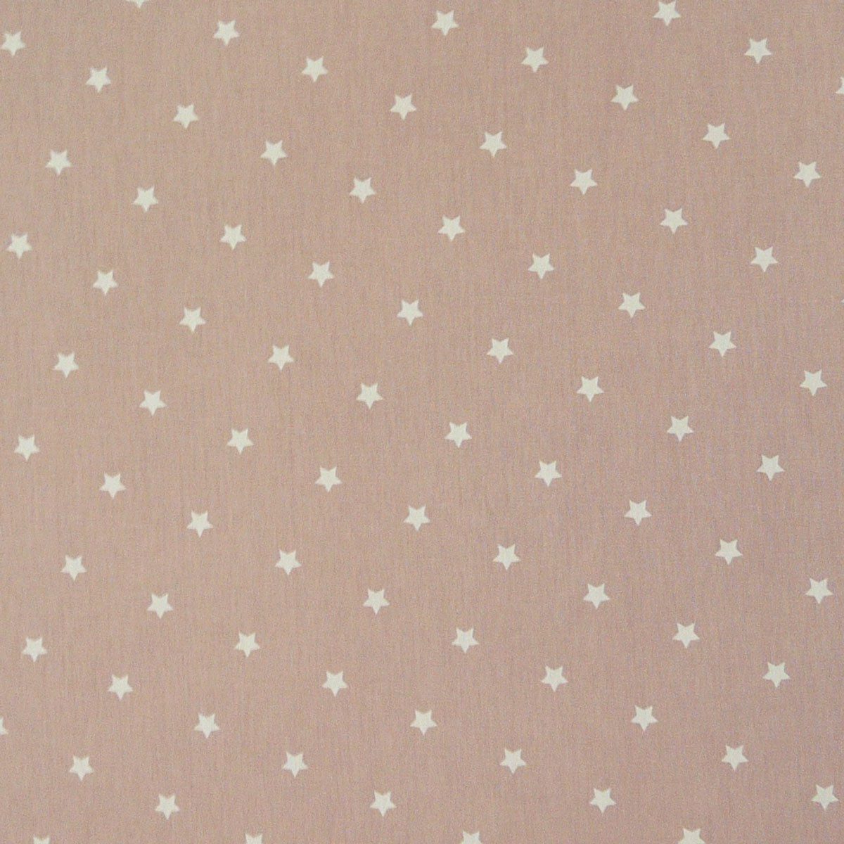 Prestigious Textiles Stoff Baumwollstoff Twinkle Sterne Altrosa Weiß