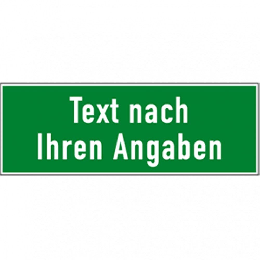 Dreifke Hinweisschild Rettungszeichen - Text und/oder Symbol nach Ihren Angaben, Folie, 297x ...