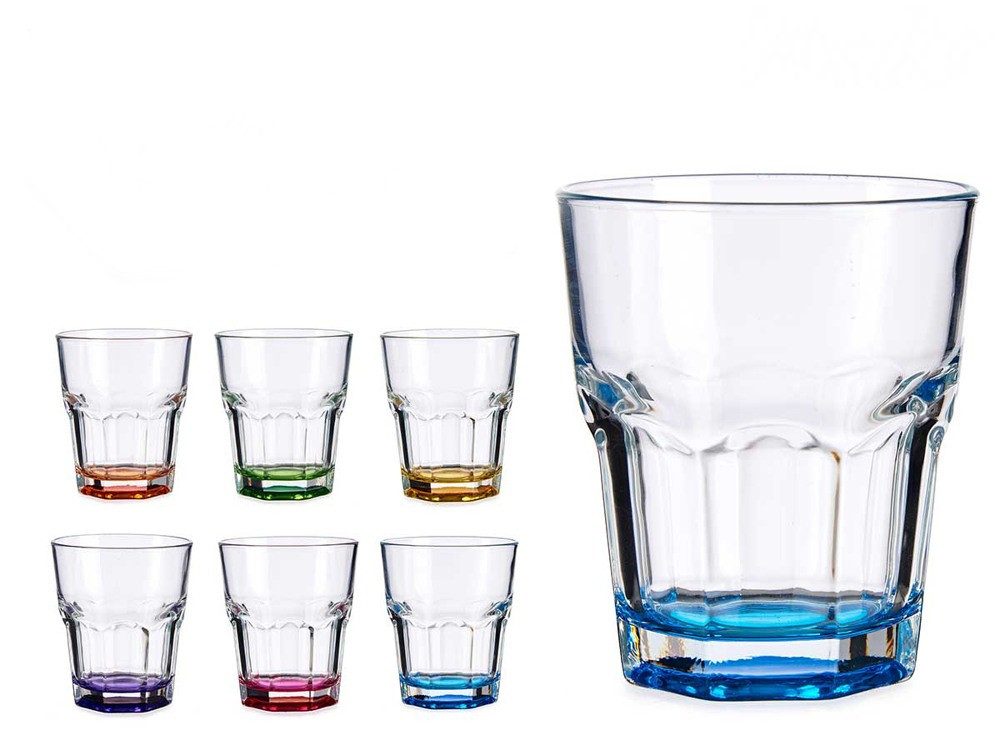 Emeco Gläser Set 6x Gläser Set Bunte Trinkkglas Wassergläser