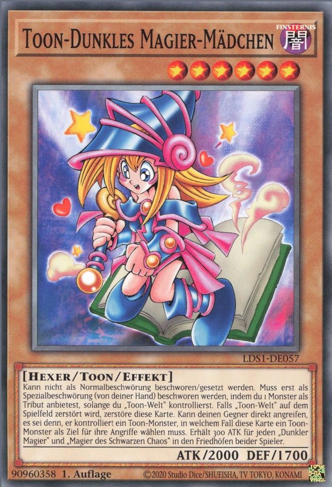 Recollectibles Sammelkarte Yugioh Karte Toon Dunkles Magier Mädchen Yu