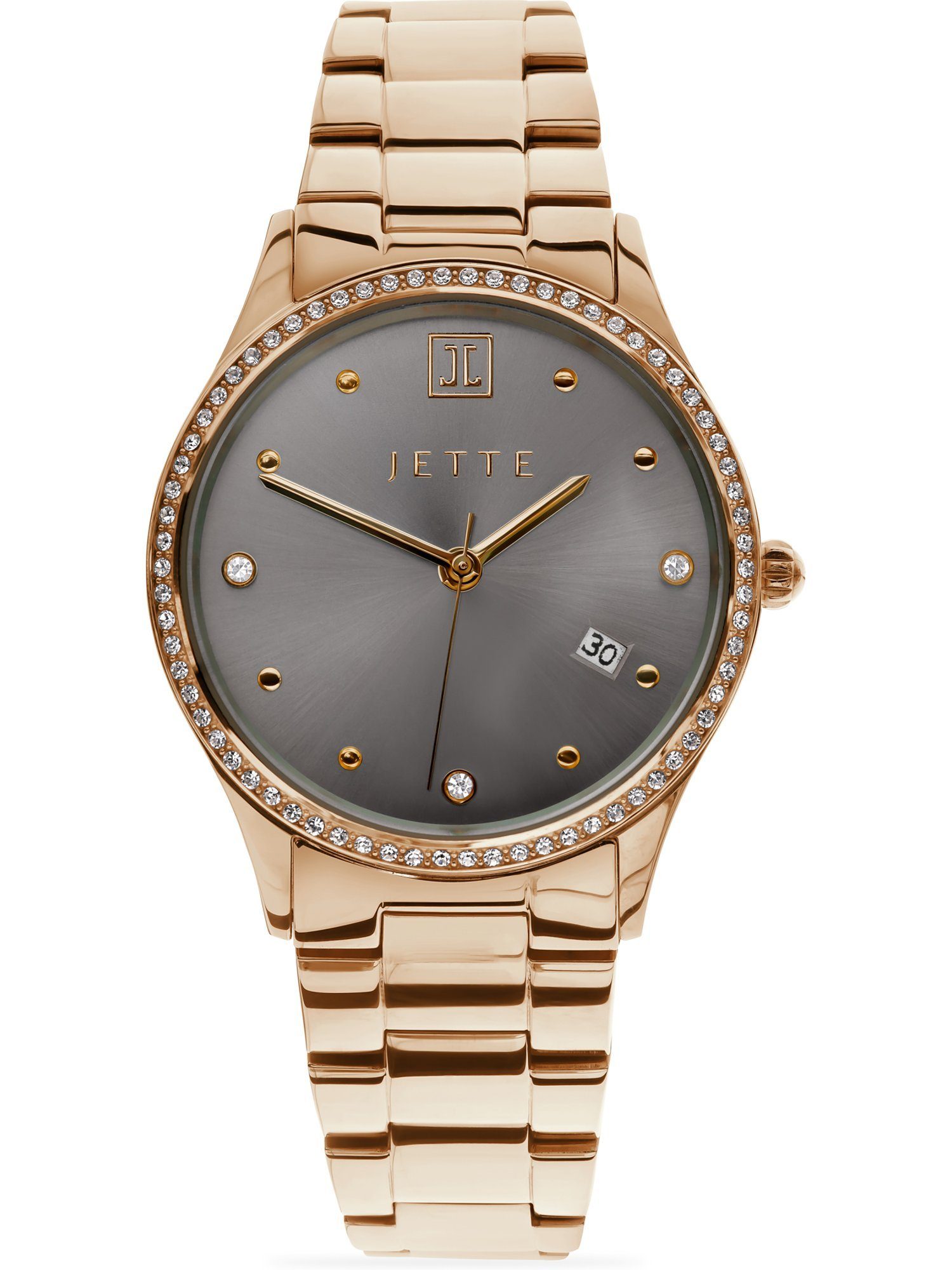 JETTE Quarzuhr JETTE Damen-Uhren Analog Quarz, Klassikuhr, Gehäusedurchmesser: 38 mm, Bandlänge ...