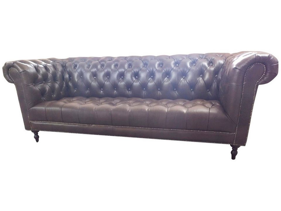 Xlmoebel Sofa Chesterfield Sofa 4 Sitzer Luxus 245cm Ledersofa Couch
