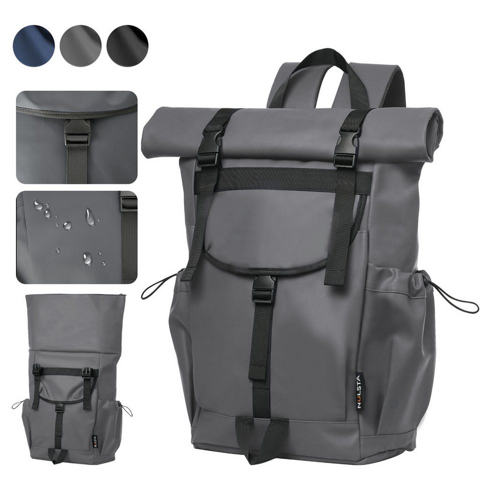 Nulsta Freizeitrucksack Rolltop Rucksack Wasserdicht Rucksack Herren