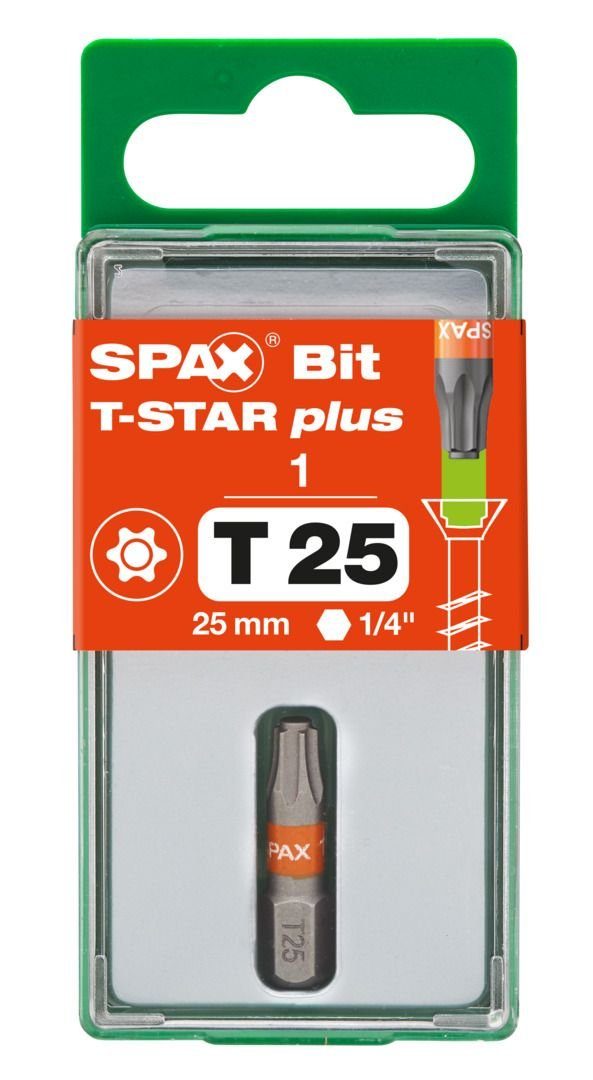 SPAX Bit-Set Spax Schrauberbit T-STAR plus T25 S, Inhalt: 1 Stück