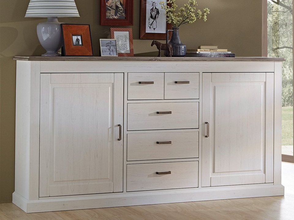 Möbelando Sideboard Lima Sideboard In Pinie Hell Front Mdf Korpus