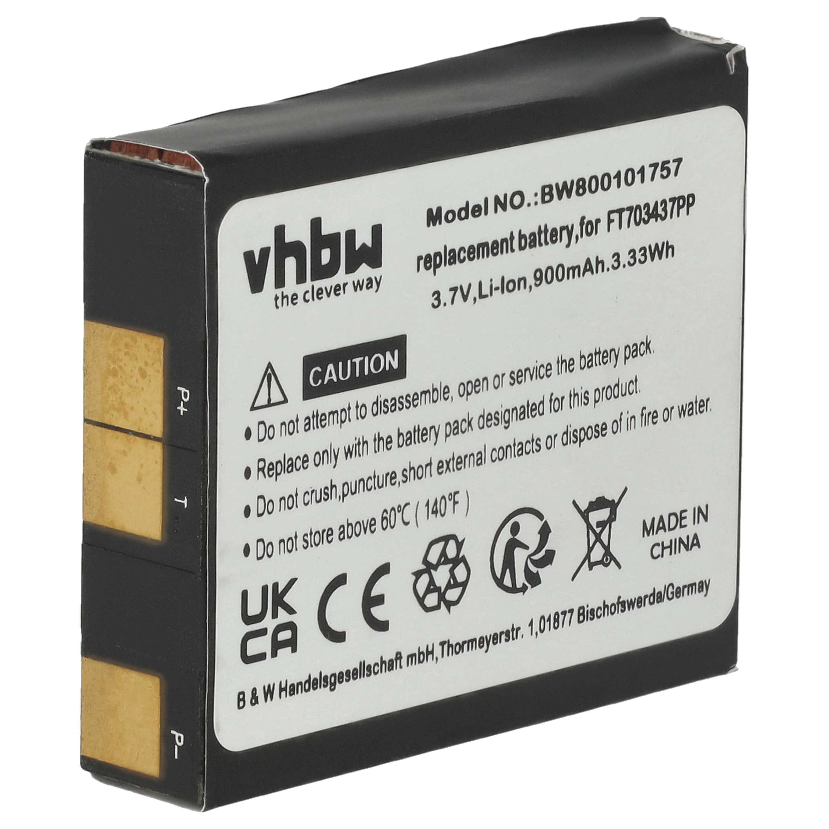 vhbw Akku Ersatz für Razer RZ03-00120100-0000, FT703437PP für schnurlose Akku Akku Li-Ion 900 ...