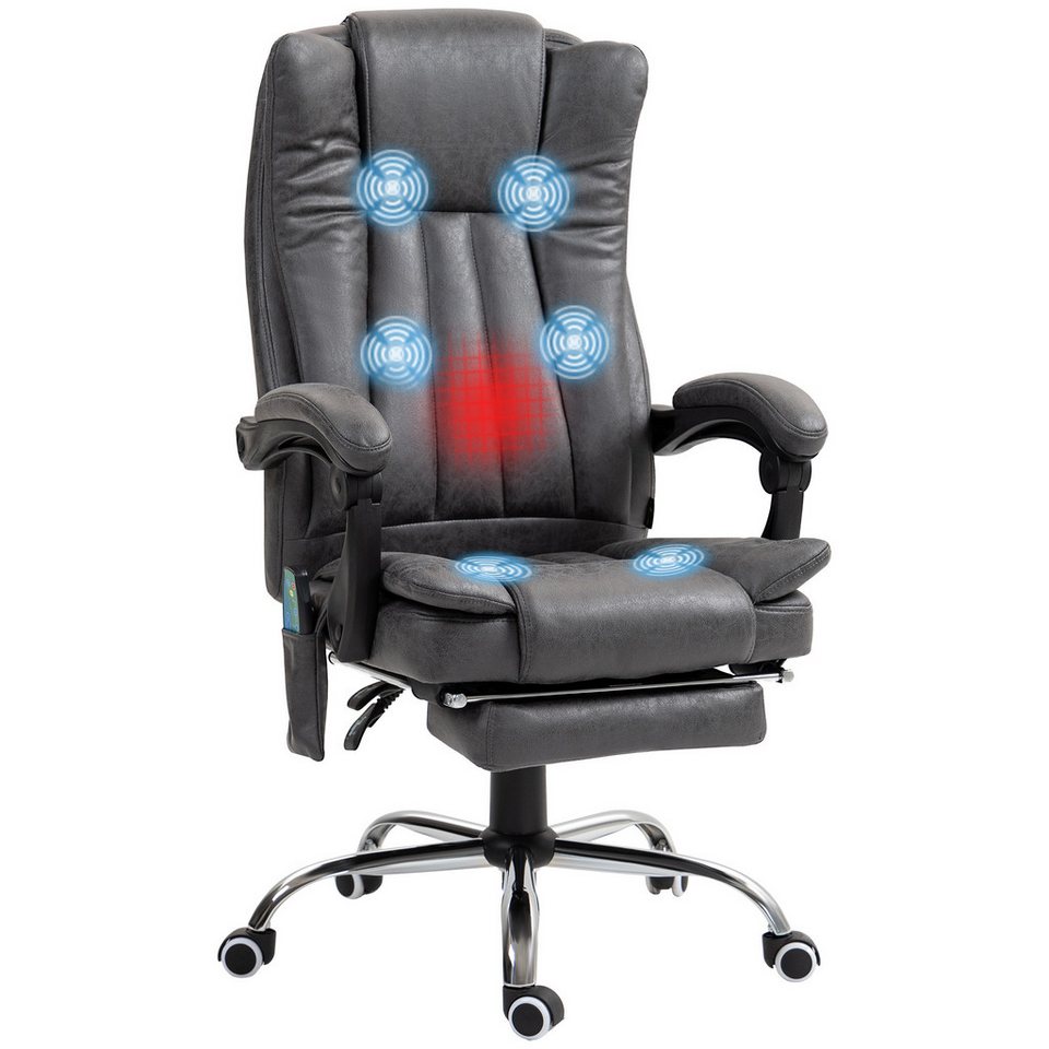 Vinsetto Schreibtischstuhl Massagesessel Mit Heizfunktion