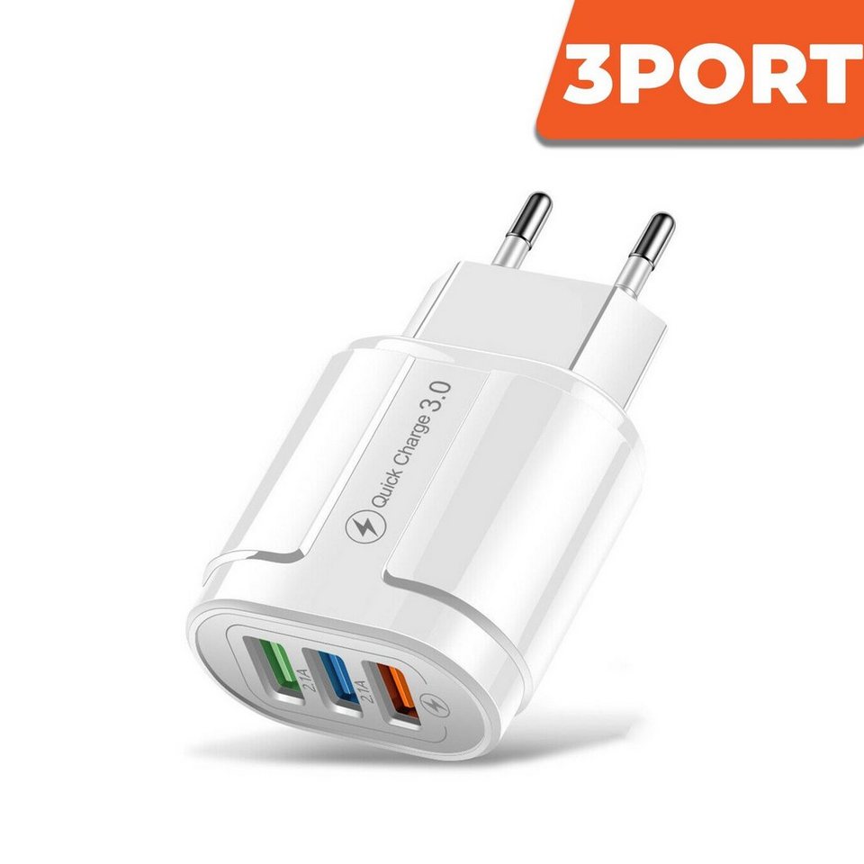 Shopbrothers Schnellladegerät 3 Ports Usb Ladeanschlüsse Adapter