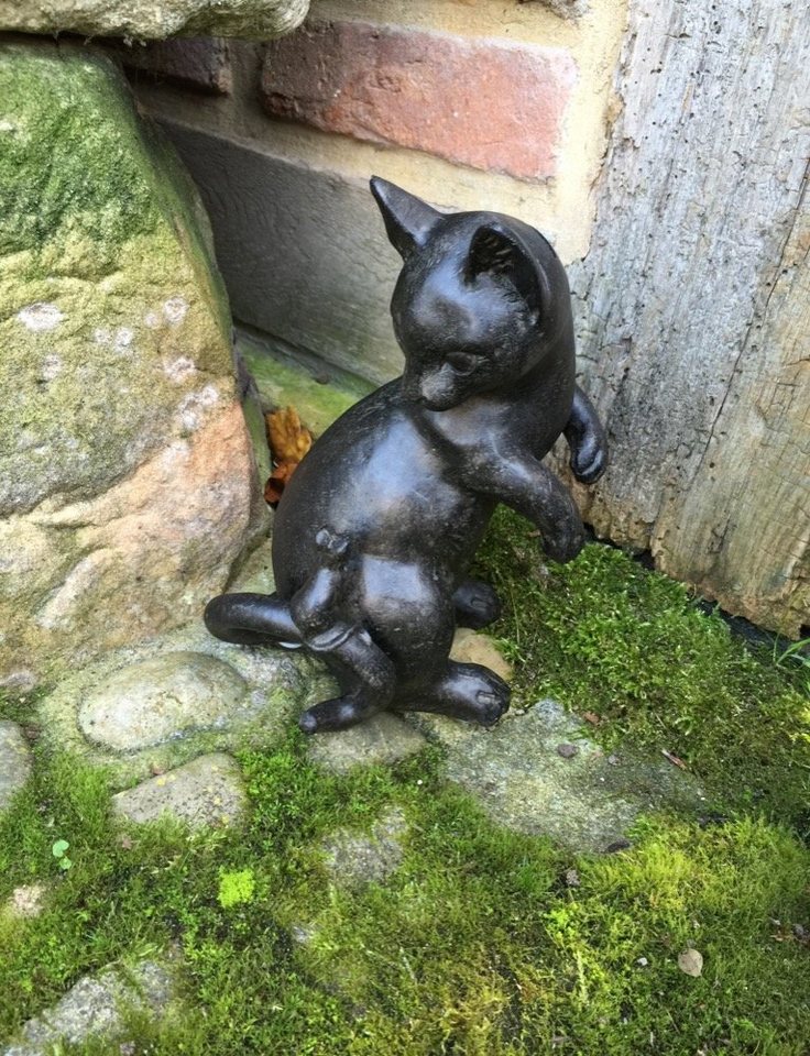 Antikas Gartenfigur Katze Und Maus Als Dekorative Spardose Originelle