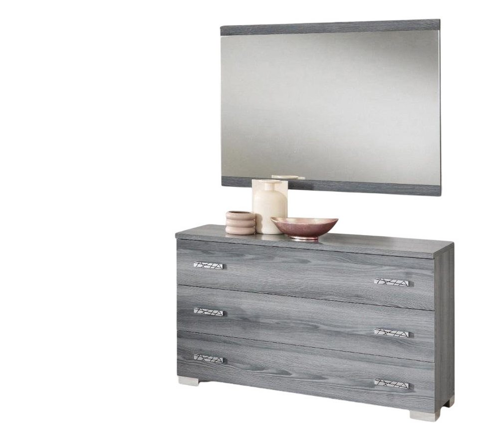 Jvmoebel Kommode Kommoden Schrank Mit Spiegel Design Garderobe 2tlg
