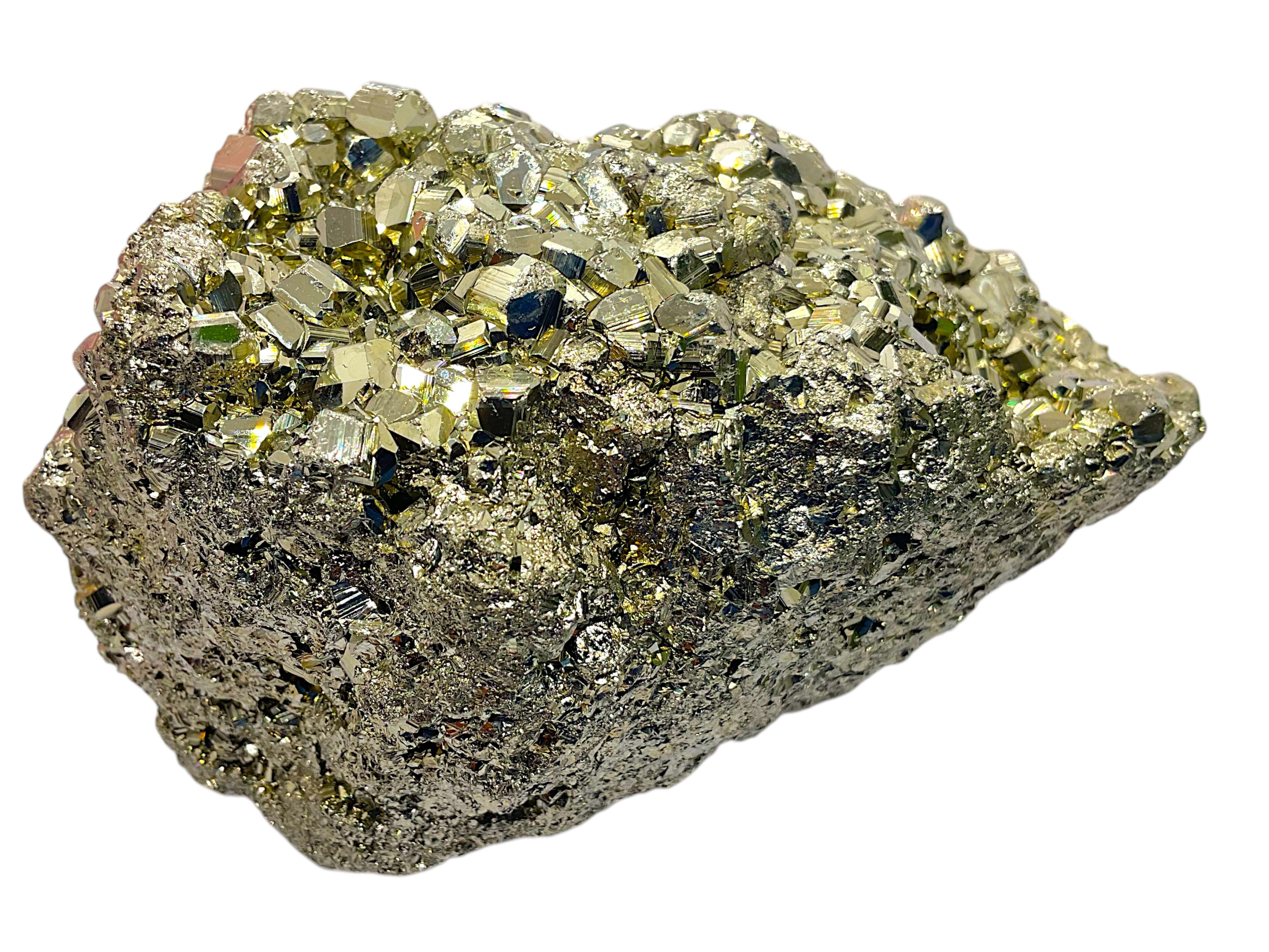 Steinfixx® Edelstein Pyrit Glücksstein Unikat 680gr. 10x6x6cm Peru, (Geliefert wird genau dieser ...