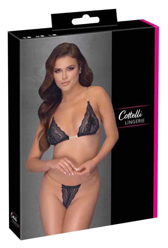 Cottelli LINGERIE Set: Ouvert-BH Cottelli LINGERIE - BH Set mit Silikon S