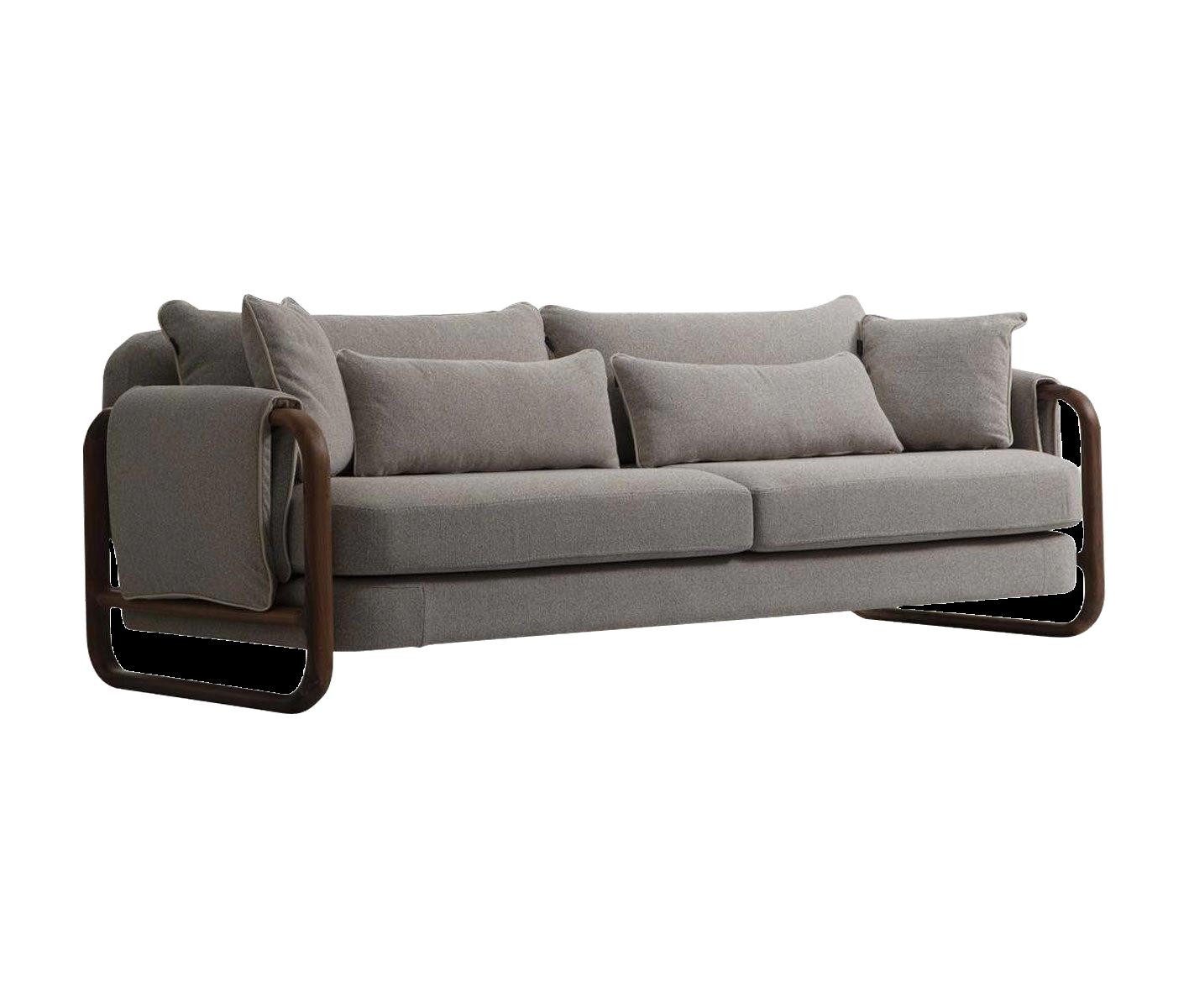 Jvmoebel 2 Sitzer Sofa 2 Sitzer Zweisitzer Modern Stoff Grau Sofas