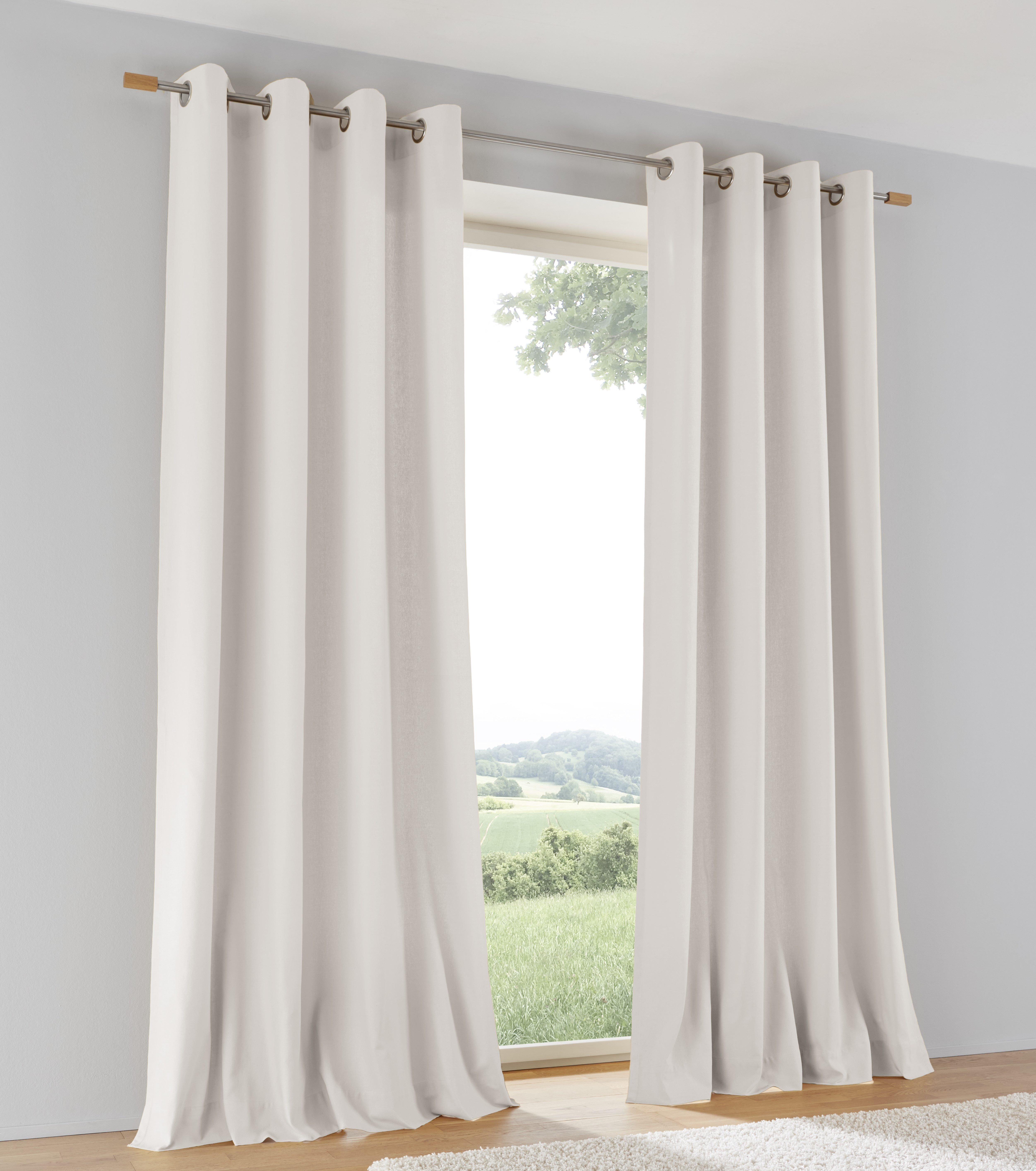 Kutti Vorhang Duck, Ösen (1 St), blickdicht, natürlicher Look, einfarbig, reine Baumwolle ...