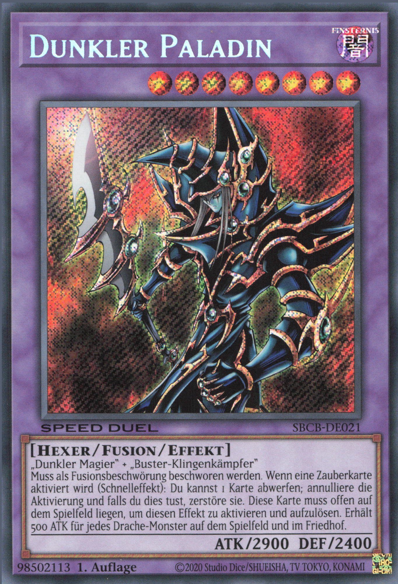 Recollectibles Sammelkarte Yugioh Karte Dunkler Paladin V2 Deutsch