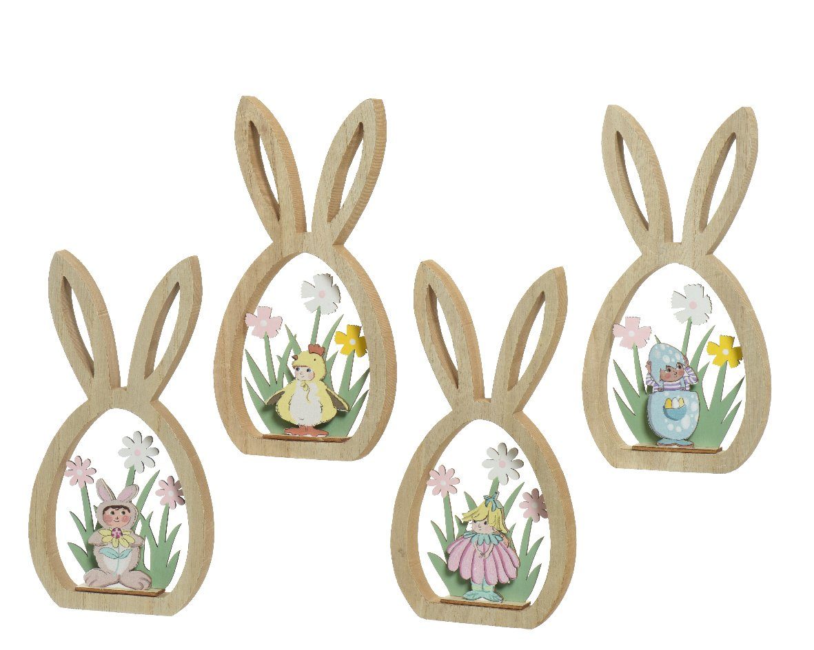 Decoris Season Decorations Dekofigur Ostereier Aufsteller Osterhase