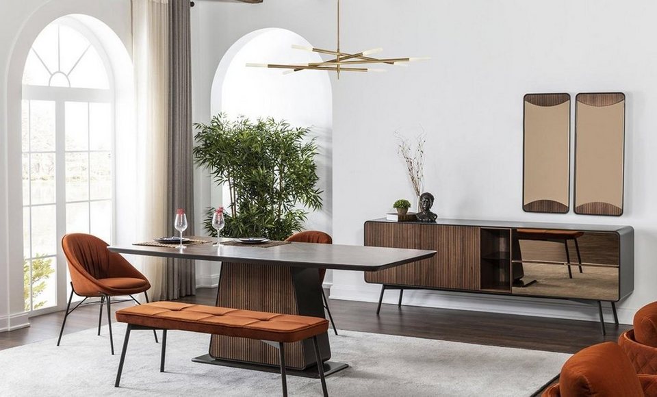 Jvmoebel Essgruppe Essgruppe Esszimmer Esstisch Tisch Stühle Set 7tlg