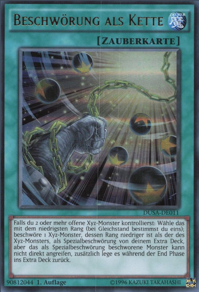 Recollectibles Sammelkarte Yugioh Karte Beschwörung Als Kette Deutsch