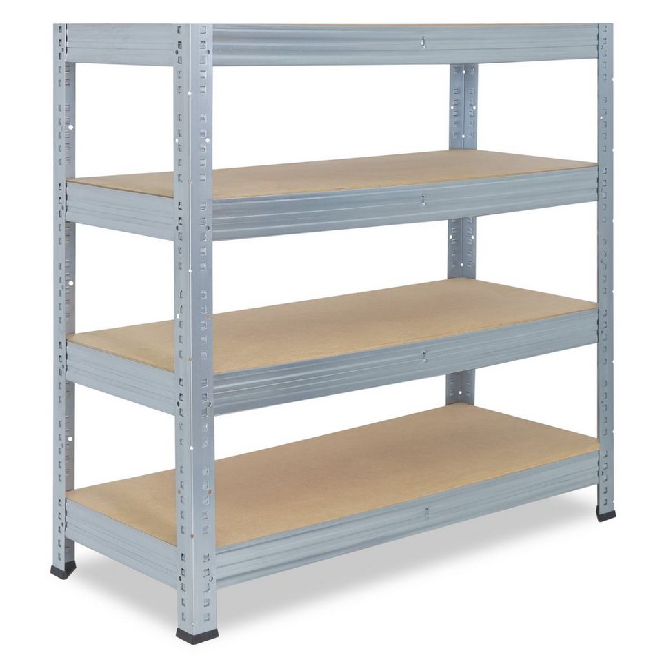 shelfplaza Schwerlastregal PROFI, 115x100x45cm verzinkt, Metallregal 4 ... shelfplaza Schwerlastregal PROFI, 115x100x45cm verzinkt, Metallregal 4 ...